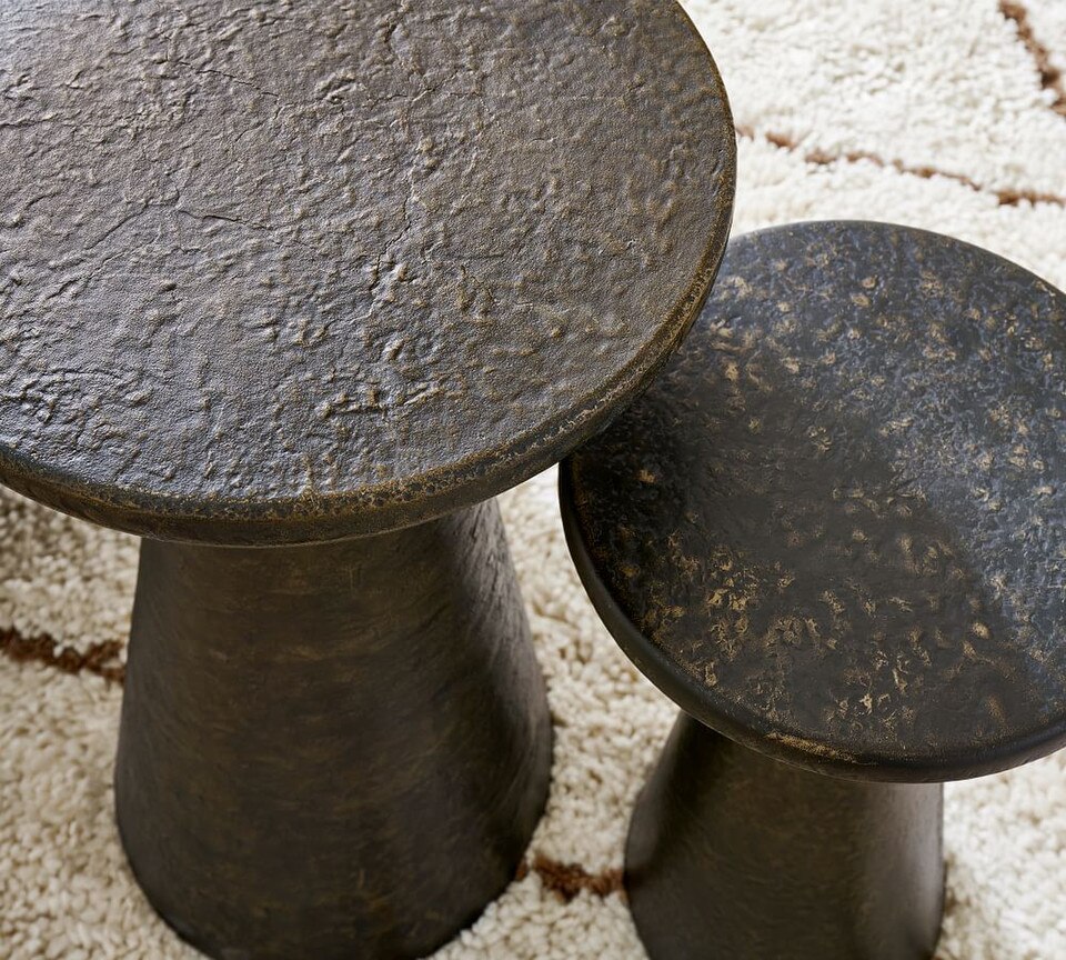 Avila Stamped Outdoor Accent Table | Pottery Barn Australia